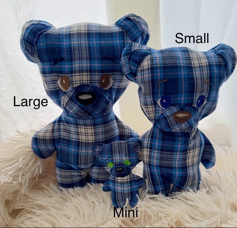 Custom Memory Bear From Clothing, Personalized Keepsake Gift, Memorial ...