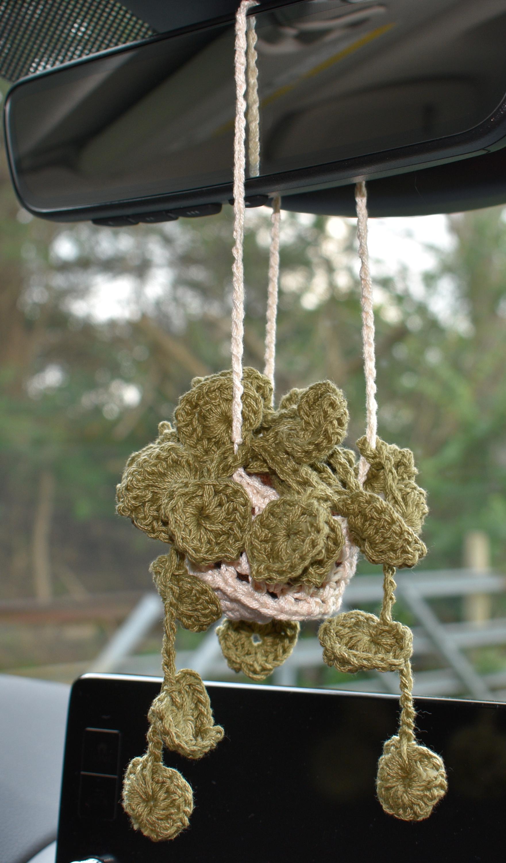Plant Crochet Pattern Car Hanging Plant Basket Pattern Crochet Hanging ...