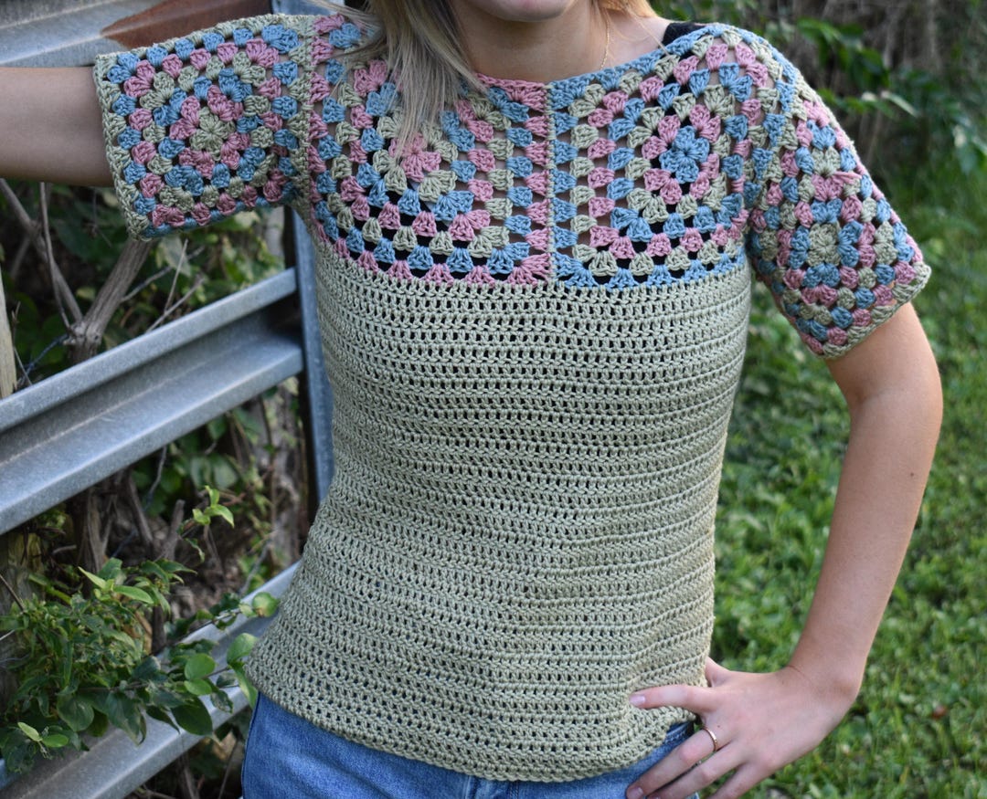 Quick and Easy Granny Square Tee Shirt Pattern - Etsy