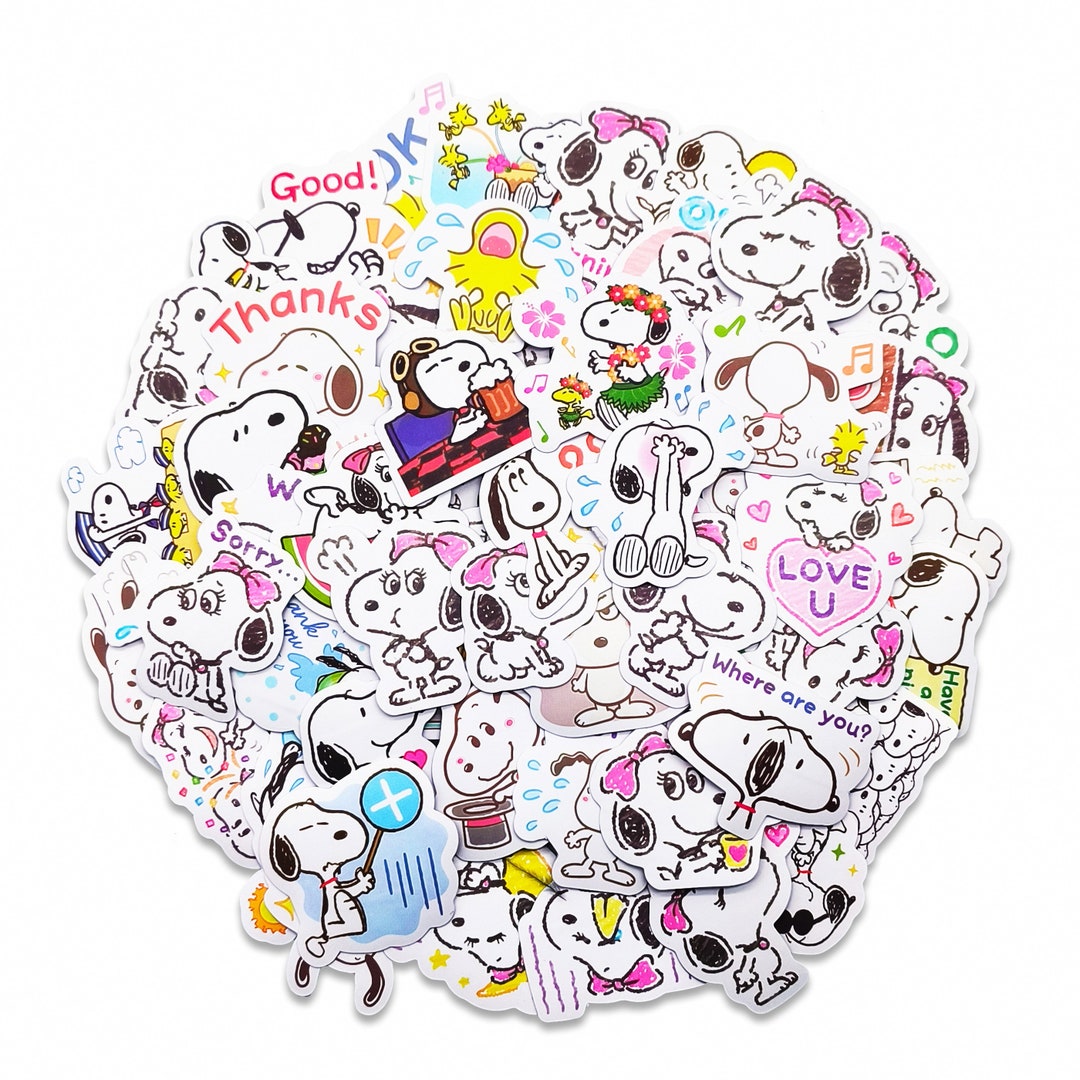 60pcs Snoopy Sticker Waterproof Sticker Decorative Sticker - Etsy