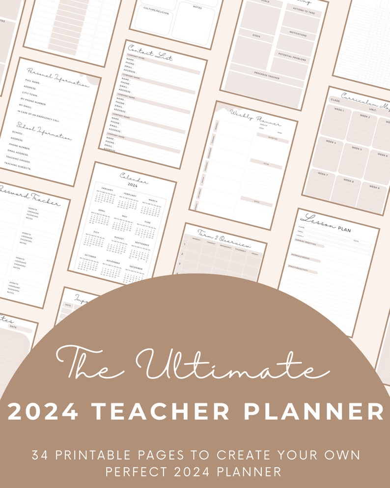 2024 Ultimate Teacher Planner Printable Planner PDF - Etsy