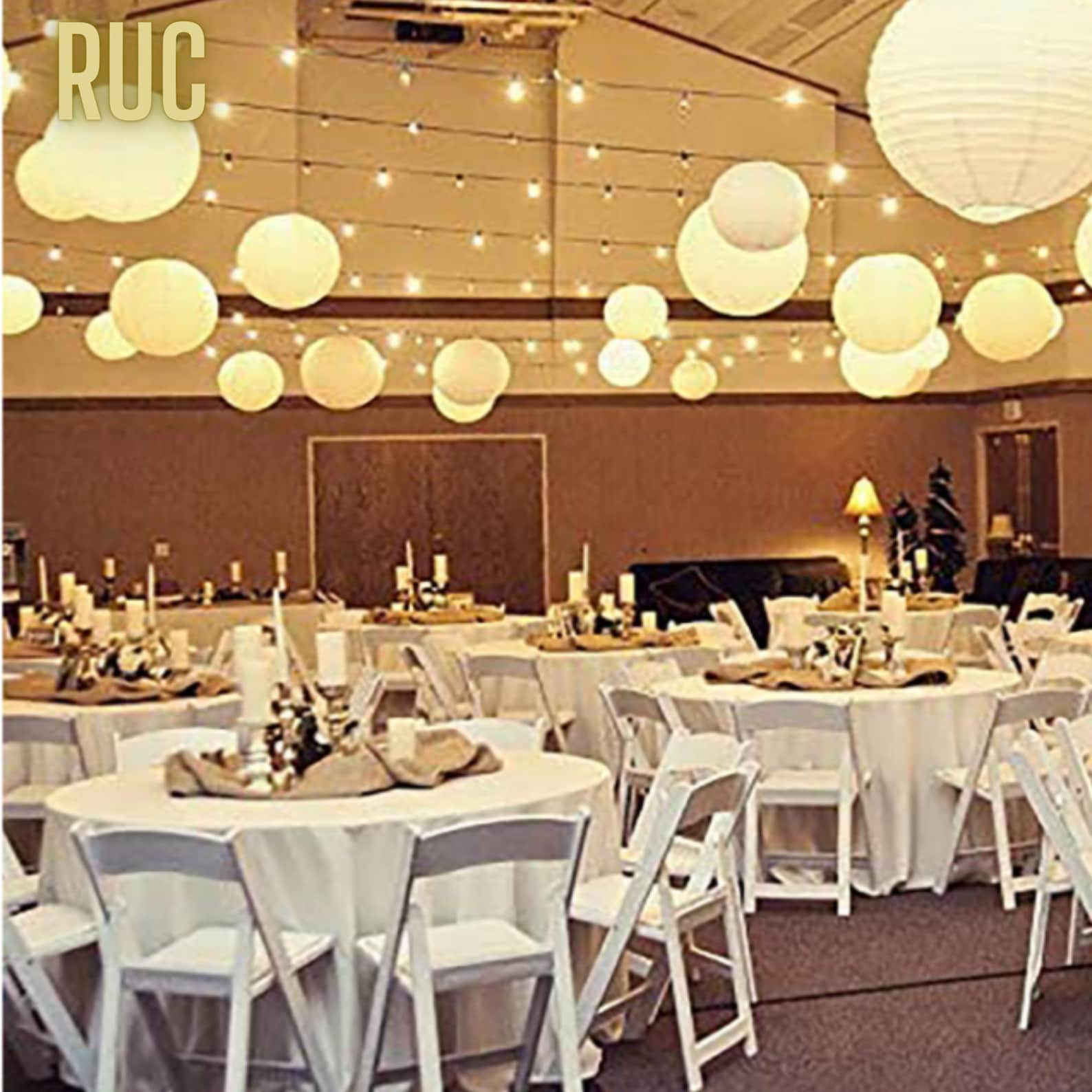 20cm Plain Paper Lantern, 5pcs White Paper Decorative Lanterns for ...