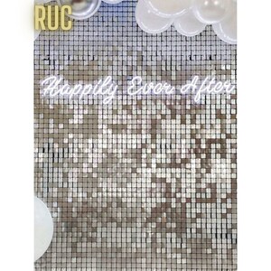 Metallic Party Backdrop Metallic Foil Fringe Tinsel Curtain, Birthday ...