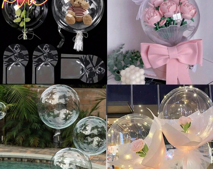 Perfect 10pcs Clear Bubble Balloons Inches Transparent Modern Plastic ...