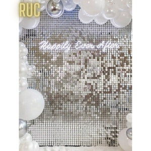 Metallic Party Backdrop Metallic Foil Fringe Tinsel Curtain, Birthday ...