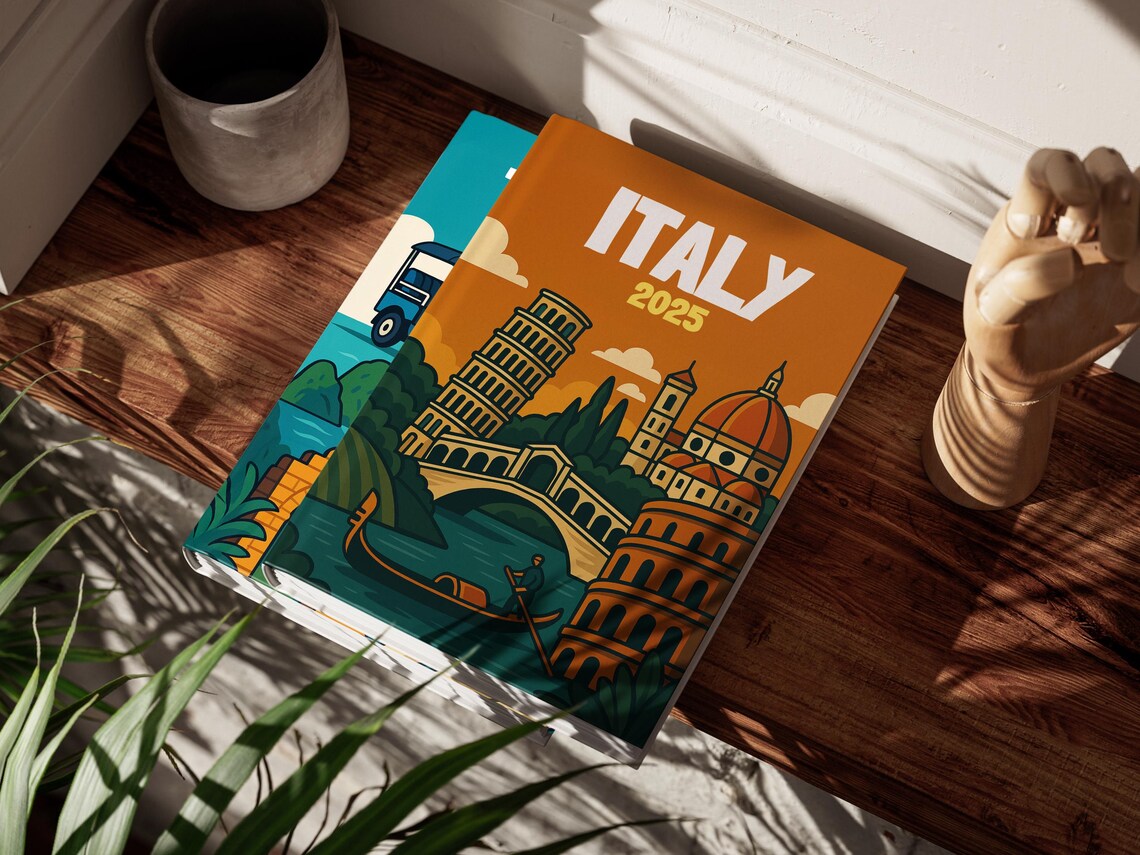 Italy Travel Journal Template - Customisable - Editable Coffee Table ...