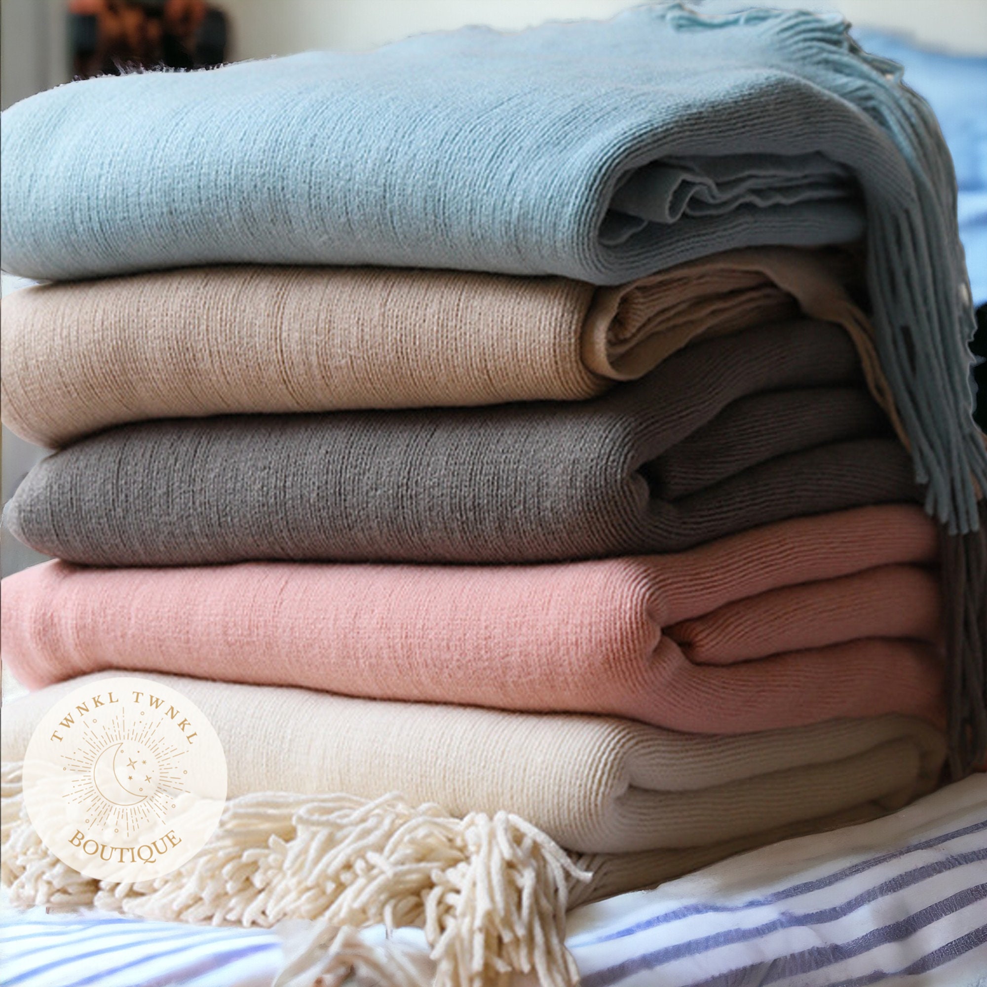 Woven Yellow Bohemian Throw Blanket Cottagecore Decor Cozy Home Decor ...