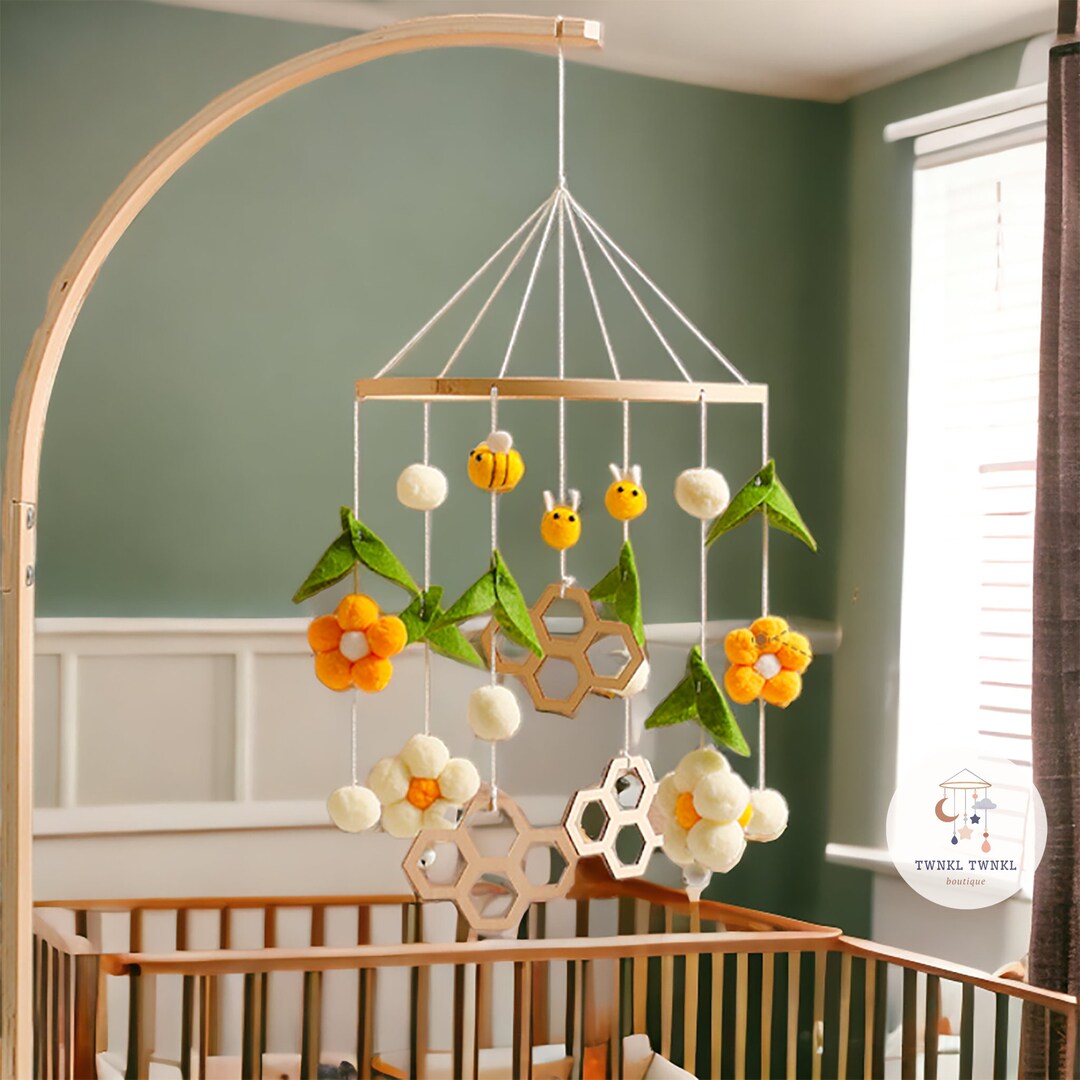 Bumble Bee Baby Mobile Orange Baby Crib Mobile Pink - Etsy Australia