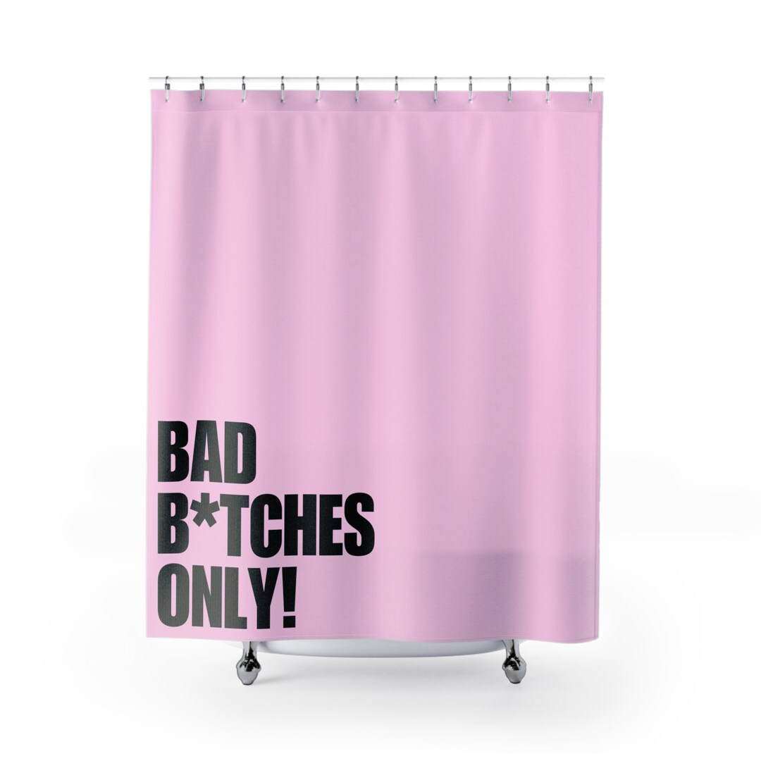 Cute Pink Girl Baddie Shower Curtains - Etsy