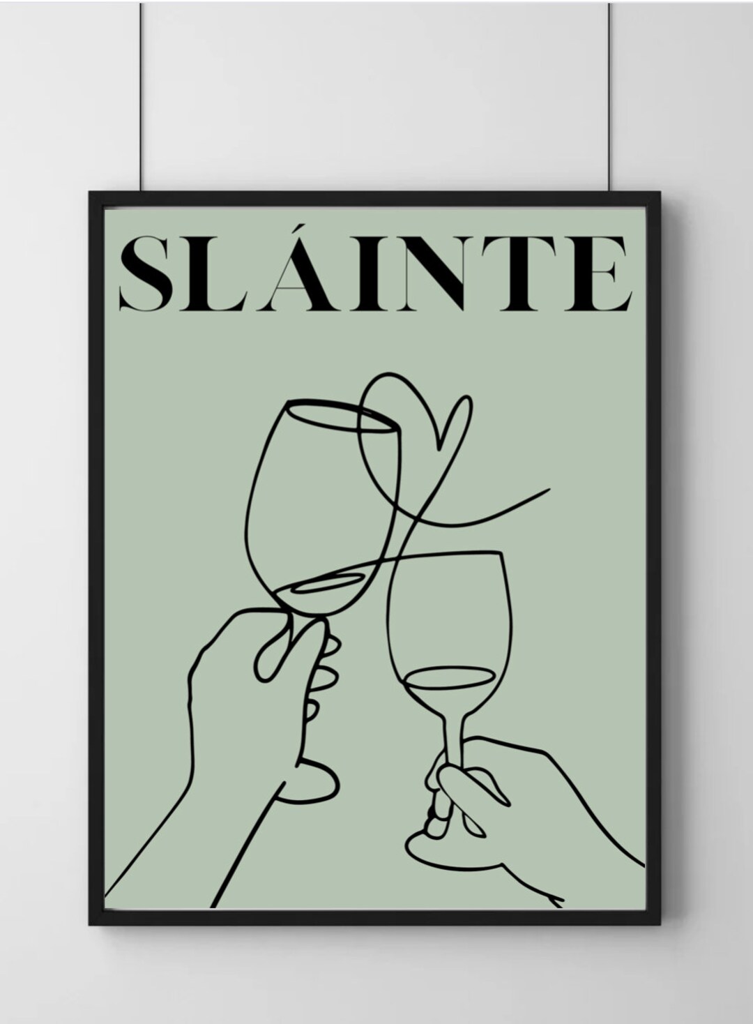 Sláinte Poster - Sage - Etsy