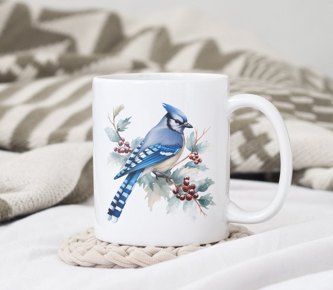 Blue Jay Mug Blue Jay Coffee Mug Blue Jay Gift Bird Lover Gift Blue ...