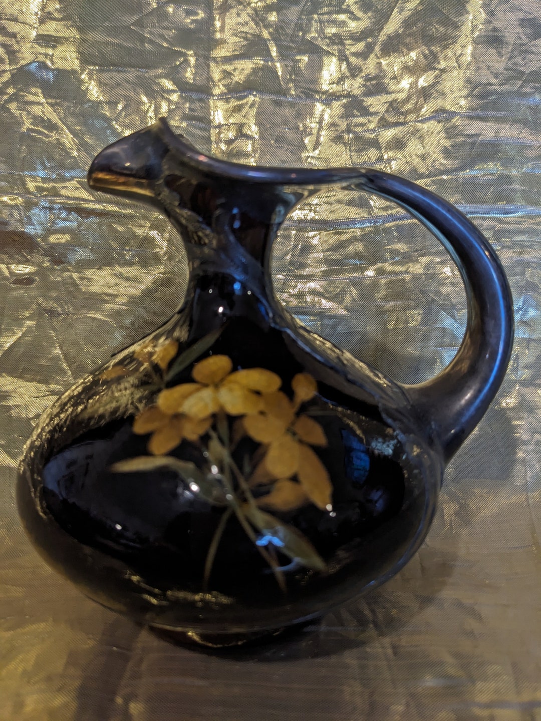 Weller Louwelsa Silver Overlay Art Pottery Pitcher - Etsy