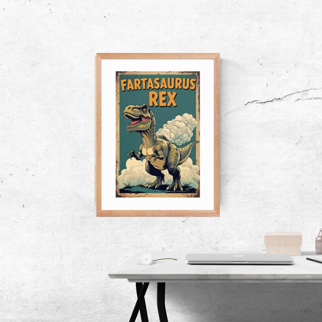 Comedy Poster - Farting Dinosaur - Toilet Humour - Etsy