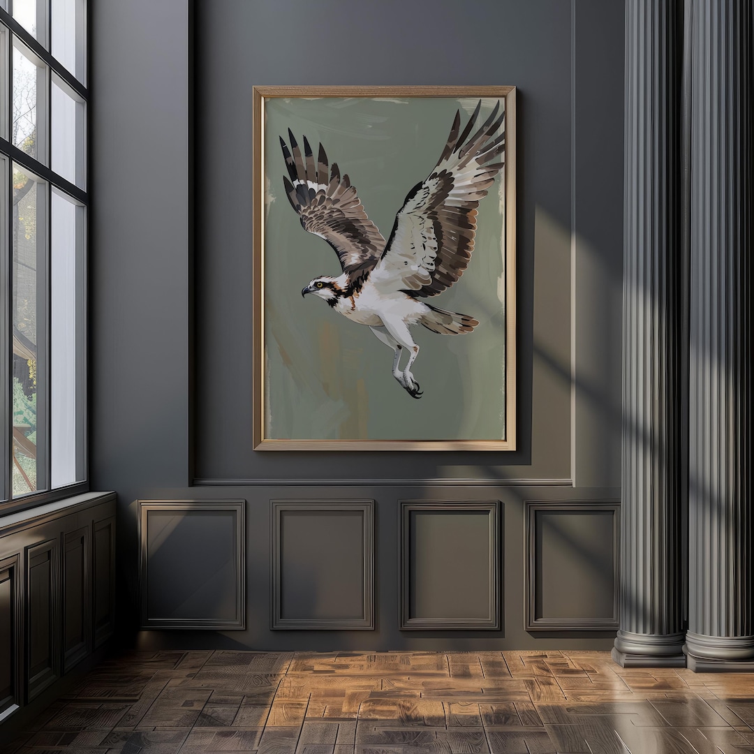 Osprey in Flight Print – Expressive Bird Wall Art – Nature Wildlife ...