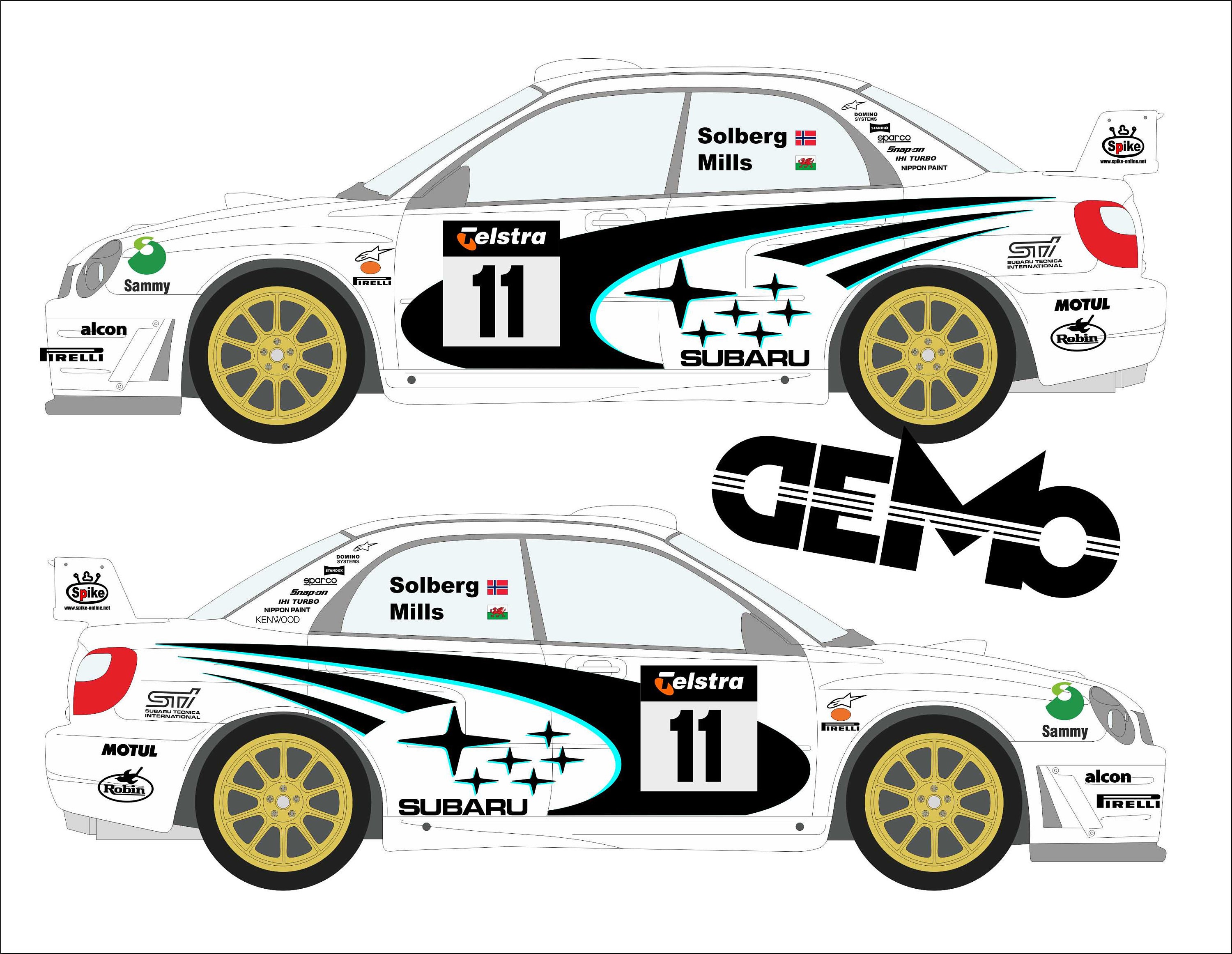 Subaru Impreza WRC 2000 -2007 Replica Project Design Vector File for ...