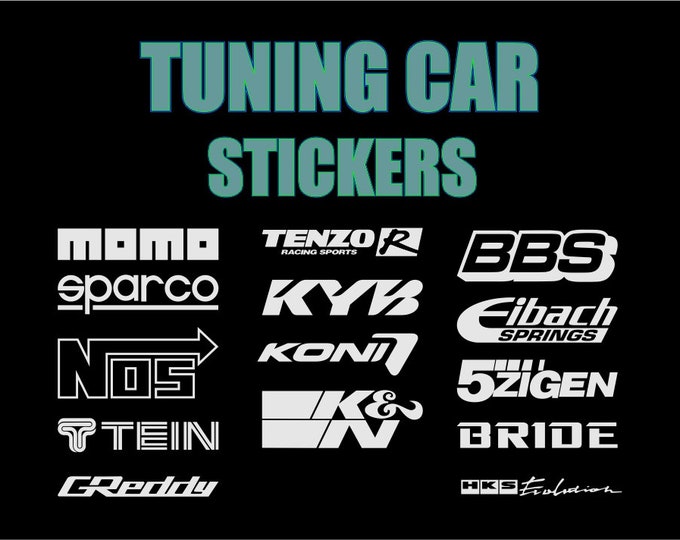 JDM Sticker Pack Tuner Vinyl 26 Stickers You Choose Color tgishsh - Etsy