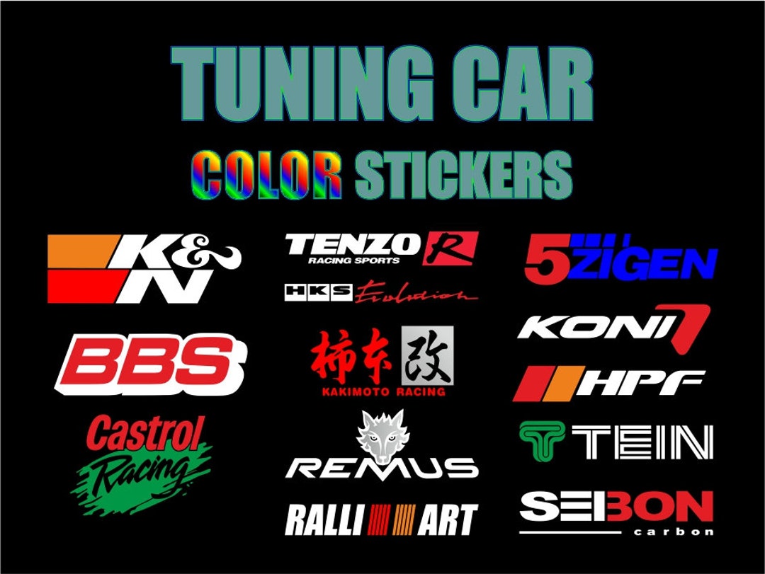 A Set of 2 Car Tuning Stickers to Choose From From 98 Color Patterns - Etsy