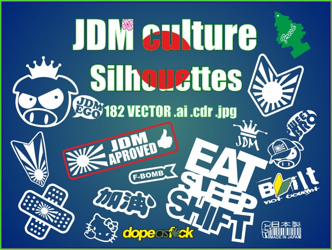182 JDM Design Files Pack in .cdr .ai .jpg - Etsy