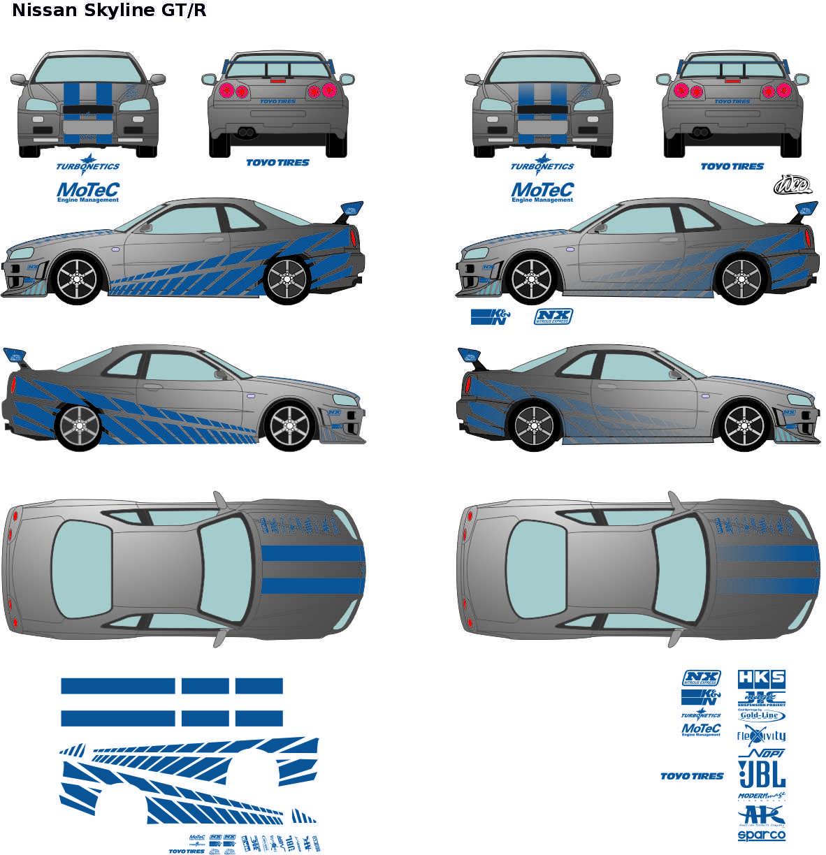 Nissan Skyline GTR34 Replica Brian O'conner 2fast2furious Project ...