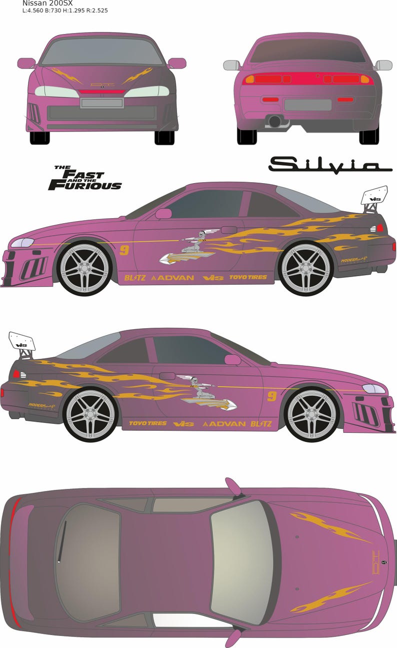 Nissan 200SX Silvia Replica Letty the Fast & the Furious Project Design ...