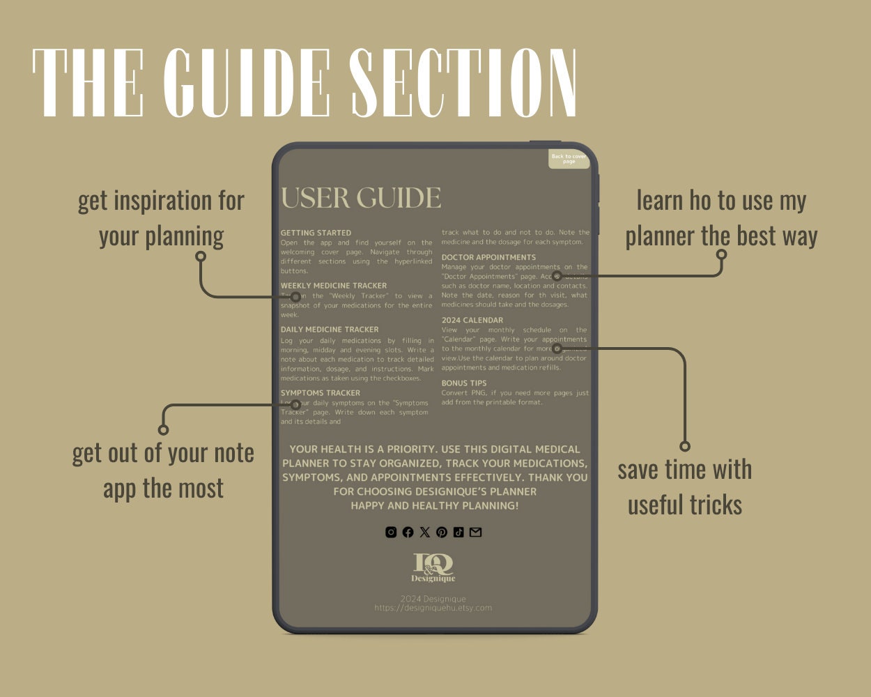 MEDICAL PLANNER Digital and Printable Minimal Theme | Doctor ...