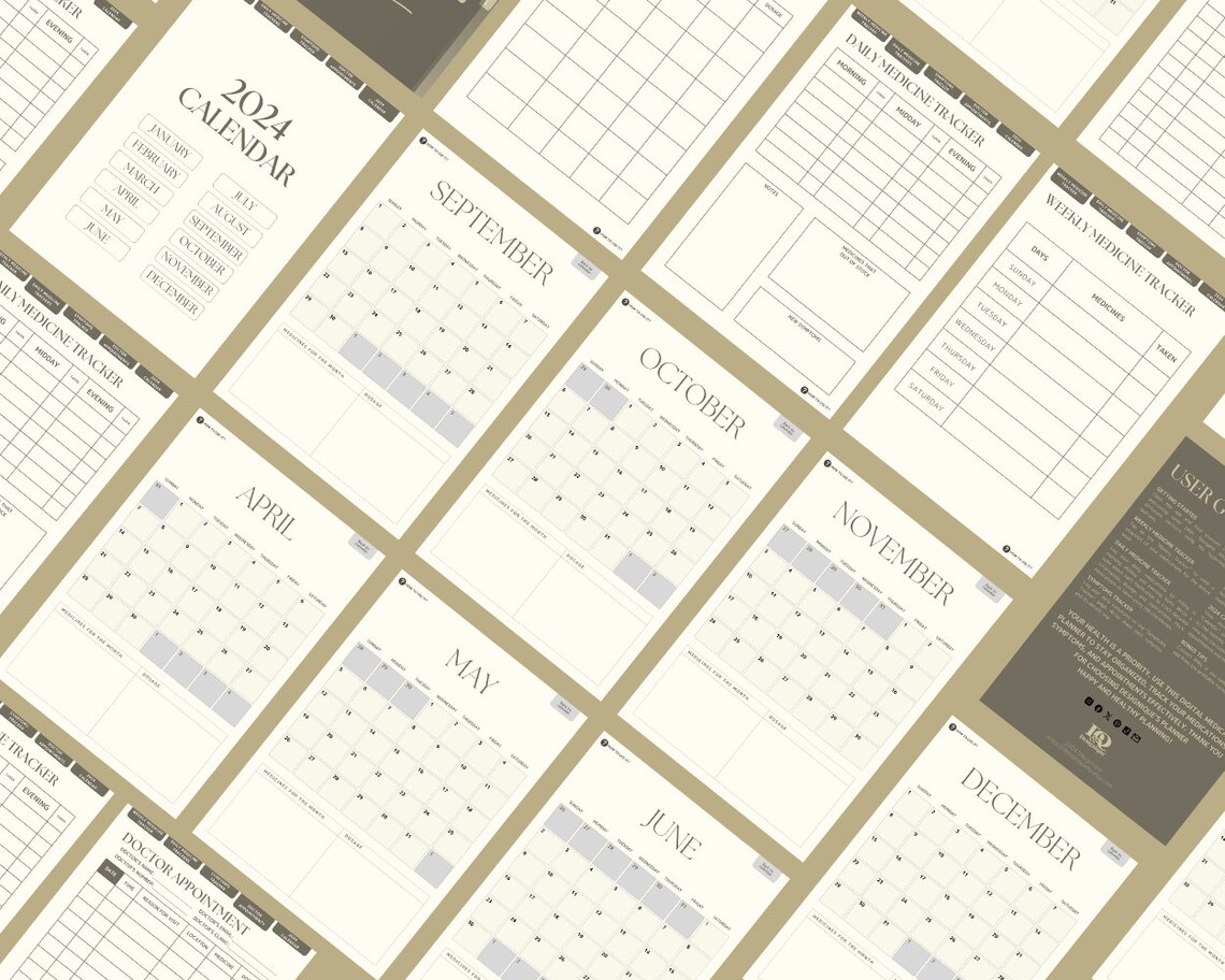 MEDICAL PLANNER Digital and Printable Minimal Theme | Doctor ...