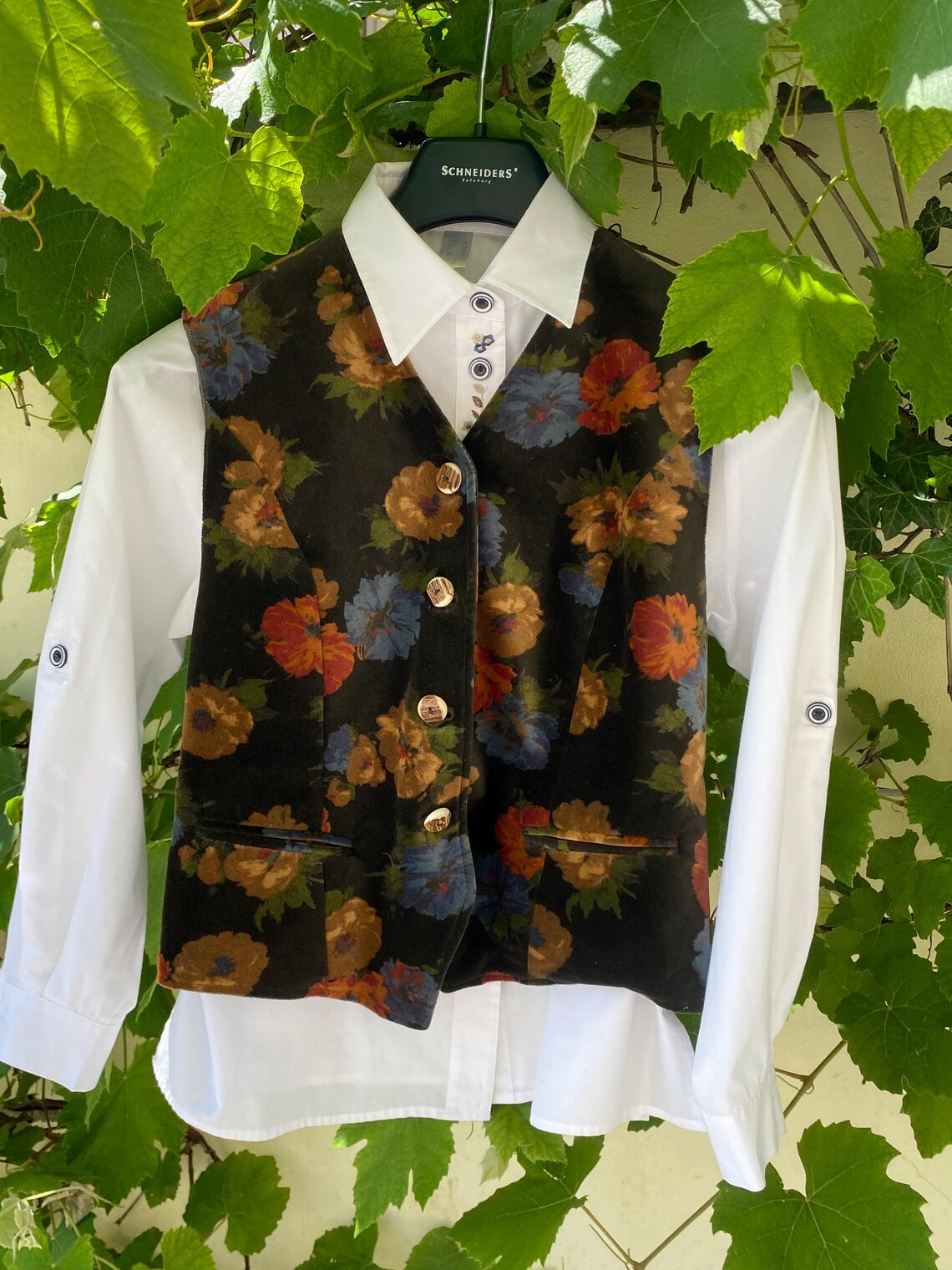 Vintage Gilet Vest Traditional Folk Vest Tyrol Alpen Vest, Bavarian ...