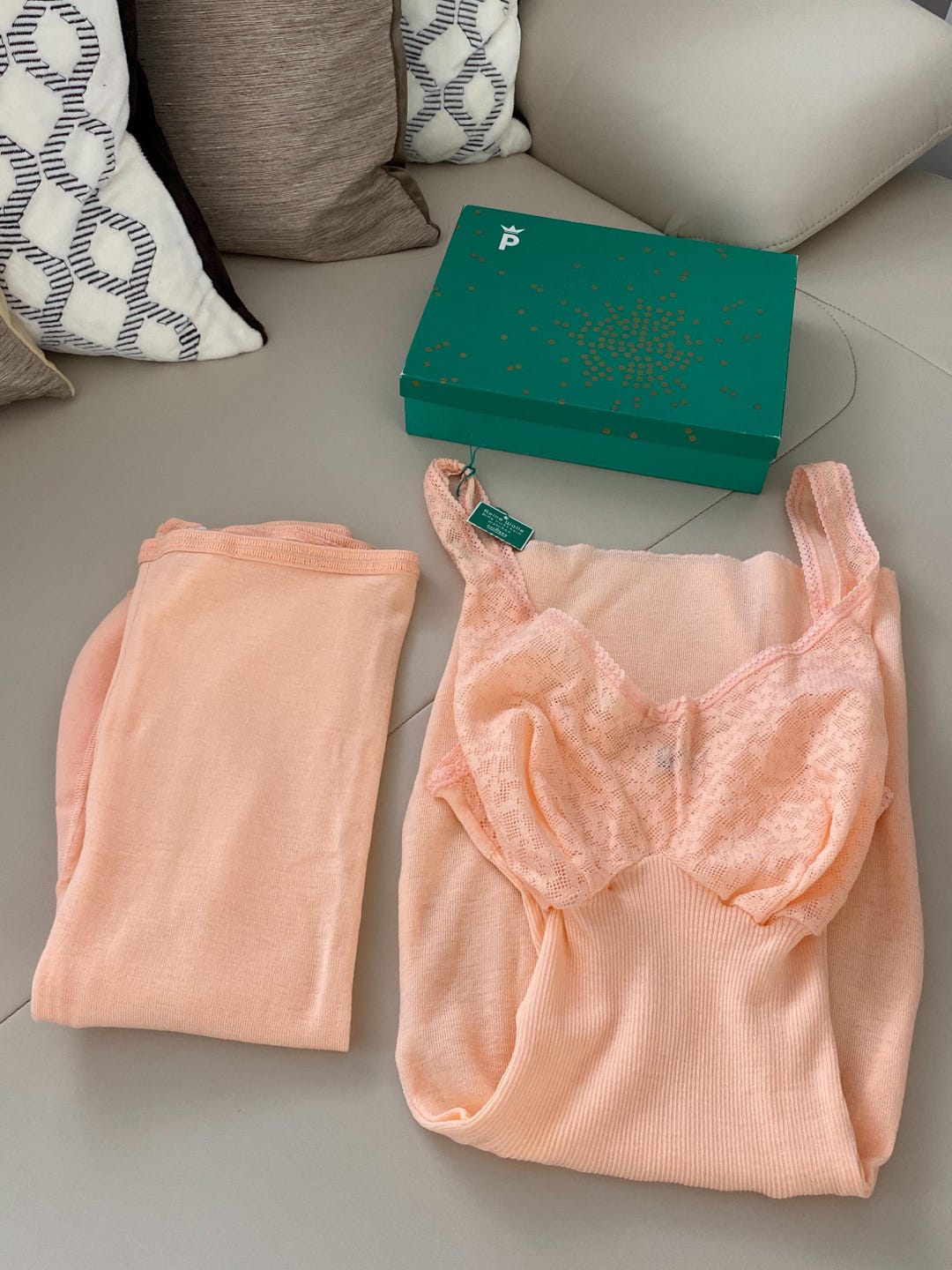 Rare Vintage Palmers Set Wool Pyjama Nightgown Nightdres Nightwear Sexy ...