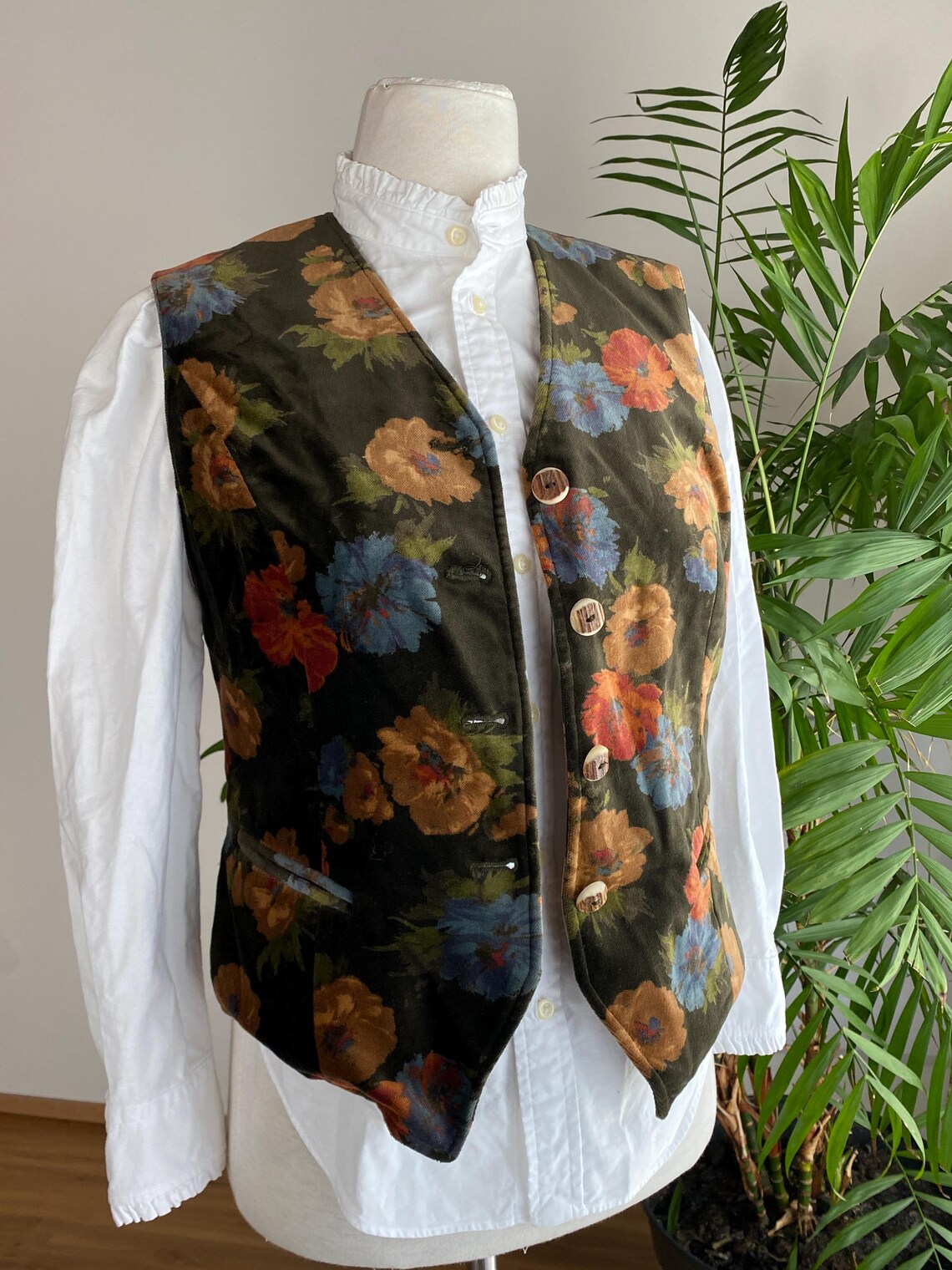 Vintage Gilet Vest Traditional Folk Vest Tyrol Alpen Vest, Bavarian ...