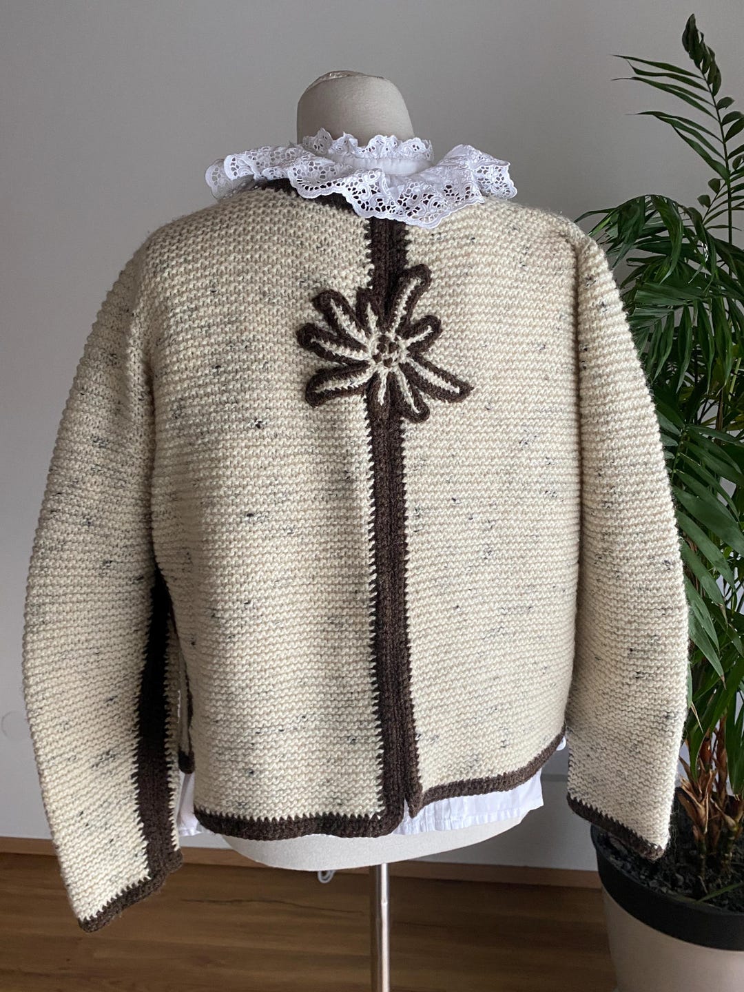 Vintage Austrian Open Cardigan Austrian Folk Vintage Wool Sweater ...
