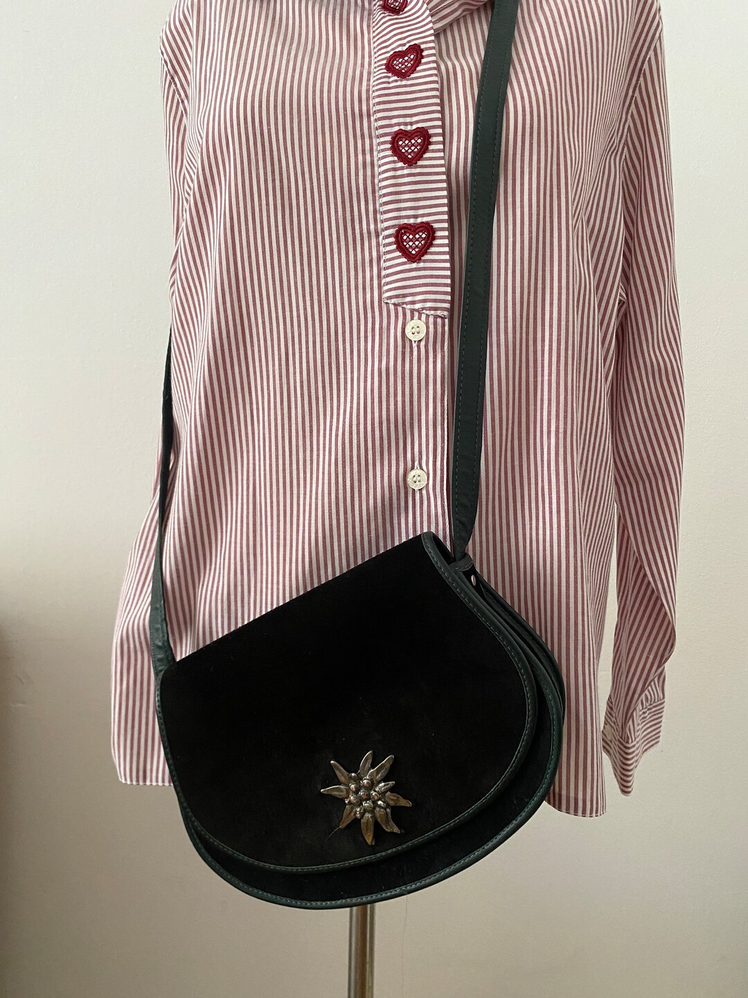 Austrian Traditional Trachten Shoulder Bag Edelweiss Flower Folk ...