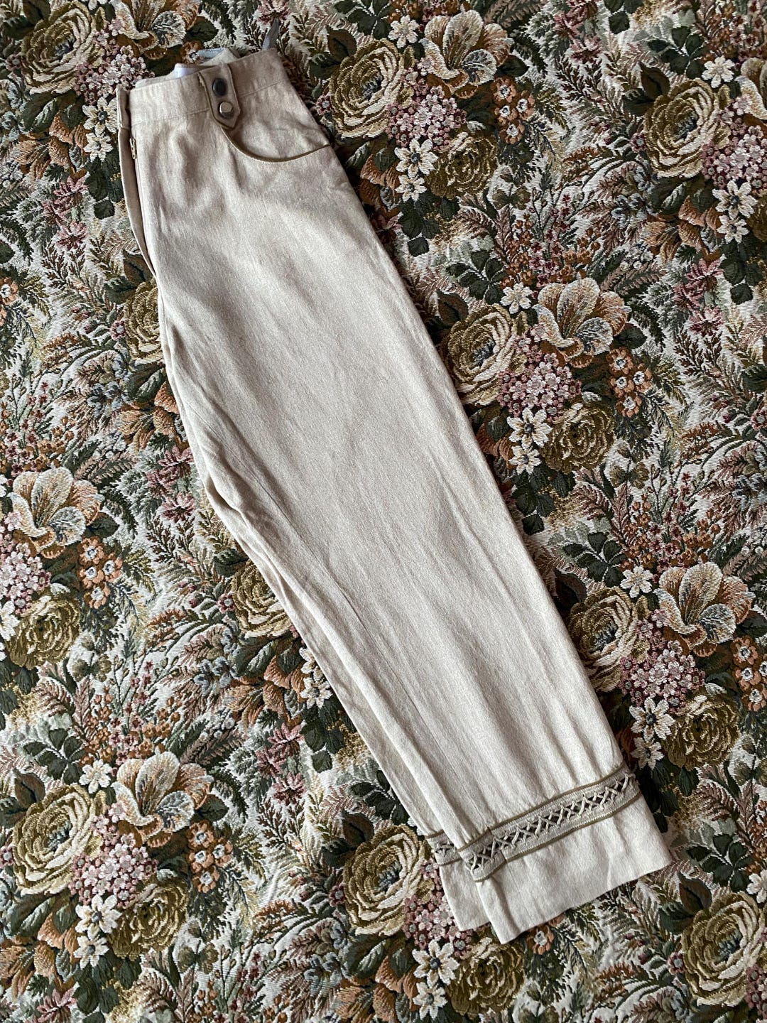 Trachten Dirndl Linen Pants, Tyrolean Linen Summer Pants / Folk Rustic ...