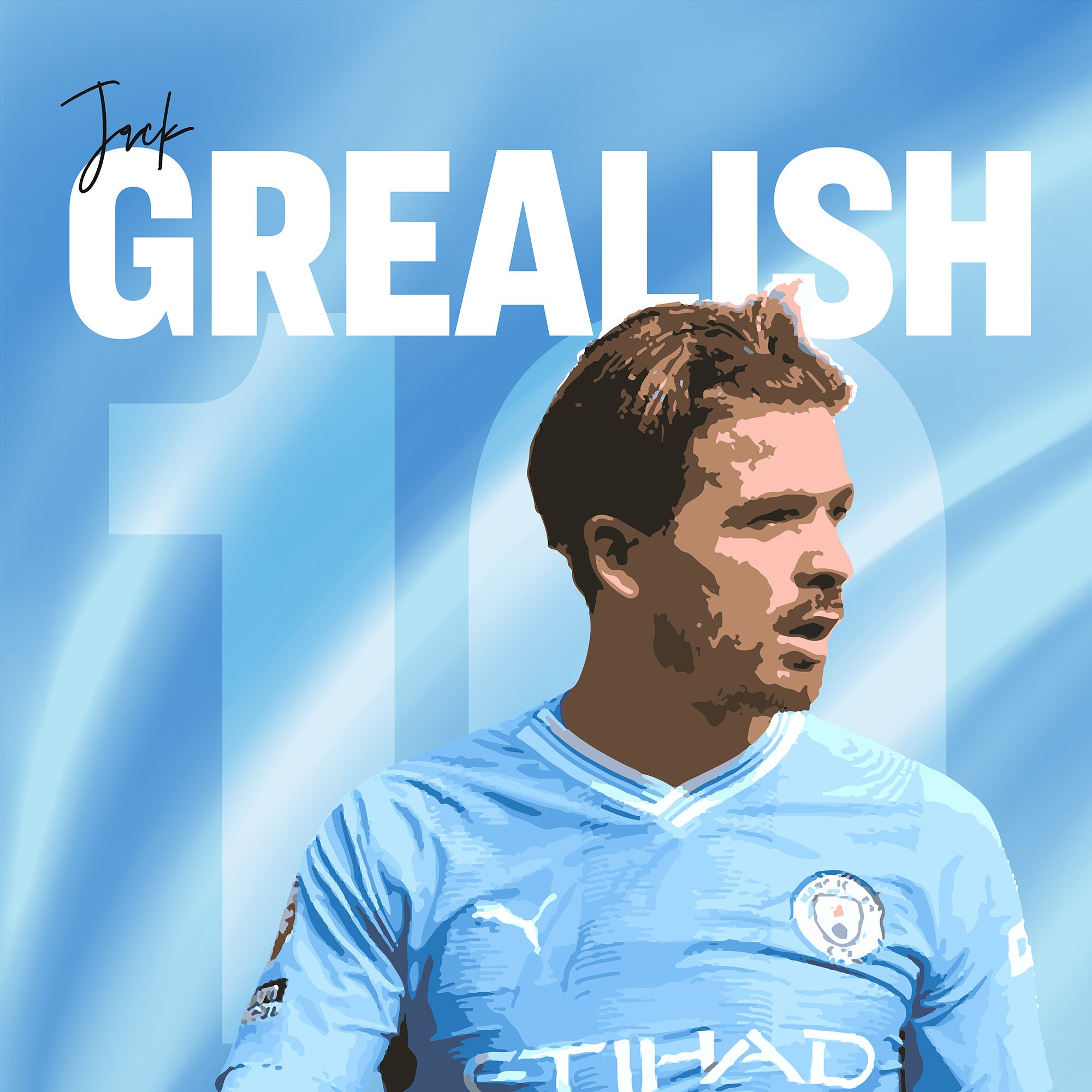 Jack Grealish 2023/24 Manchester City Poster Digital Poster - Etsy