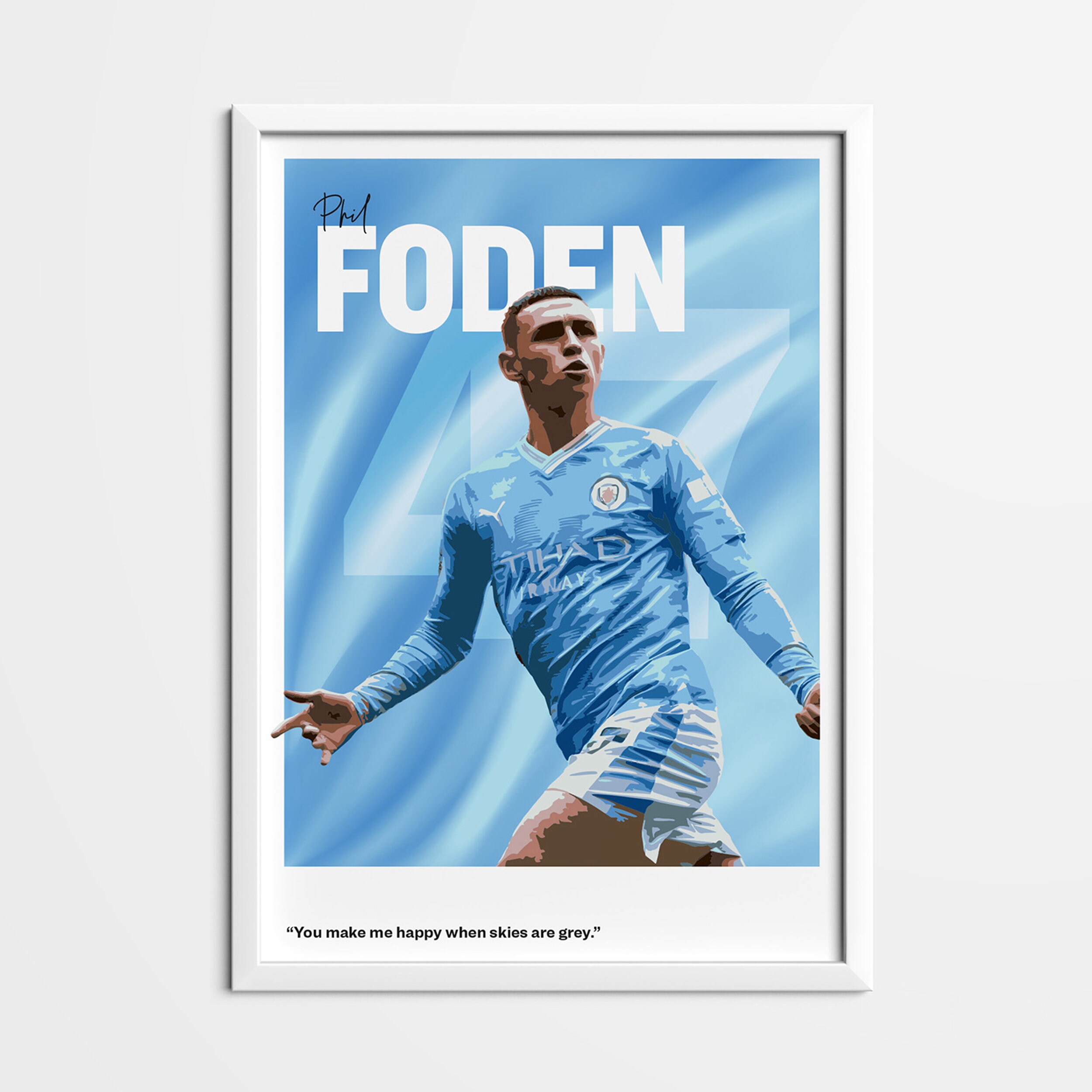 Phil Foden 2023/24 Manchester City Poster | Phil Foden Poster | Football Poster sold by Beige ...