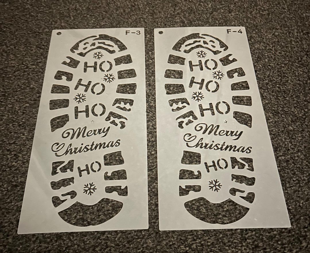 Santa Boot Stencil - Etsy