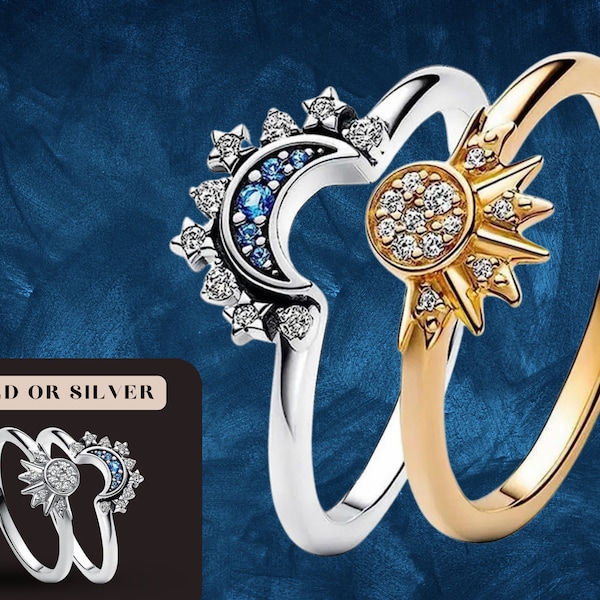 Sun and Moon Ring - Etsy