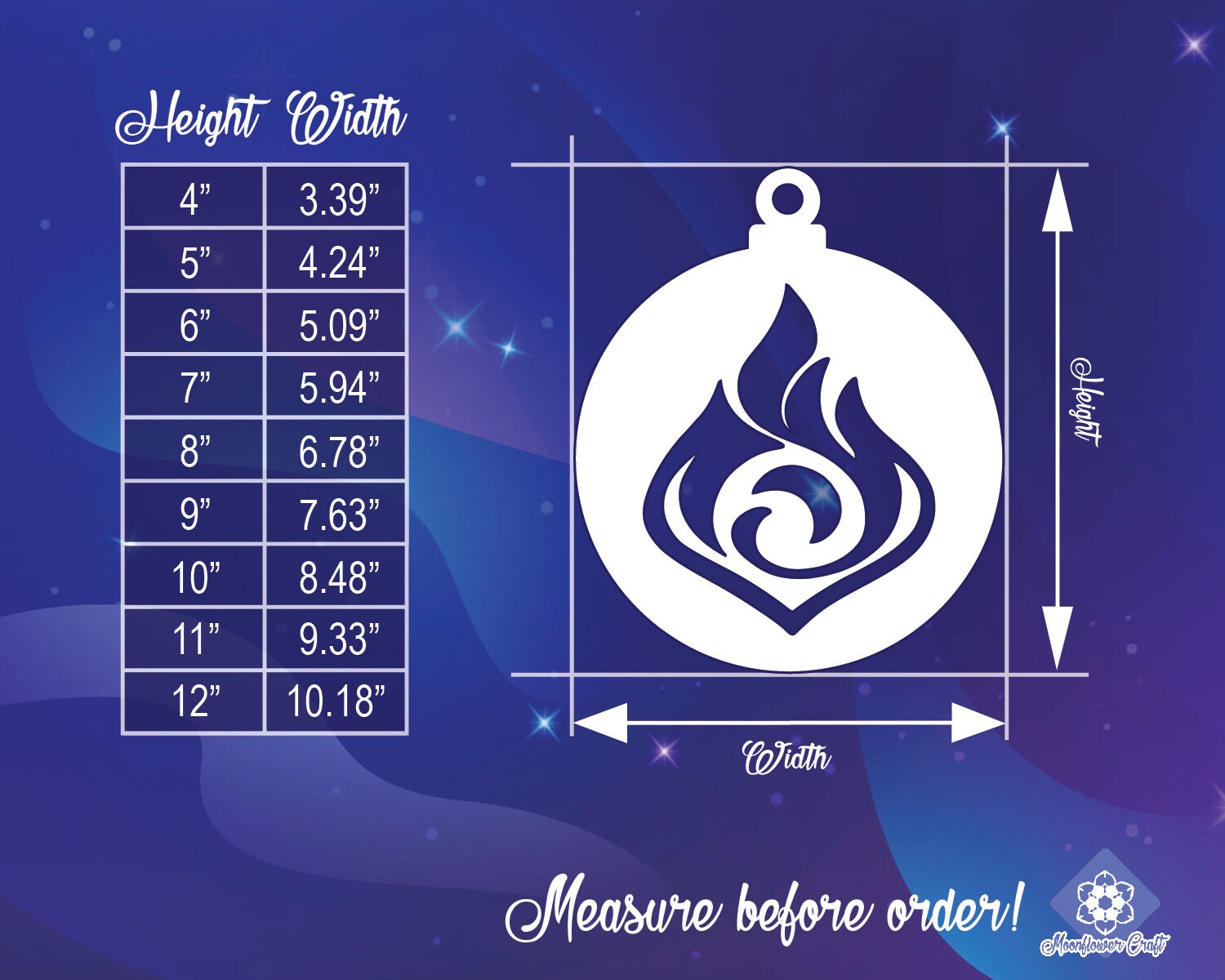 Pyro Element Ornament Wood Decor Genshin Impact Inspired Fan Made - Etsy