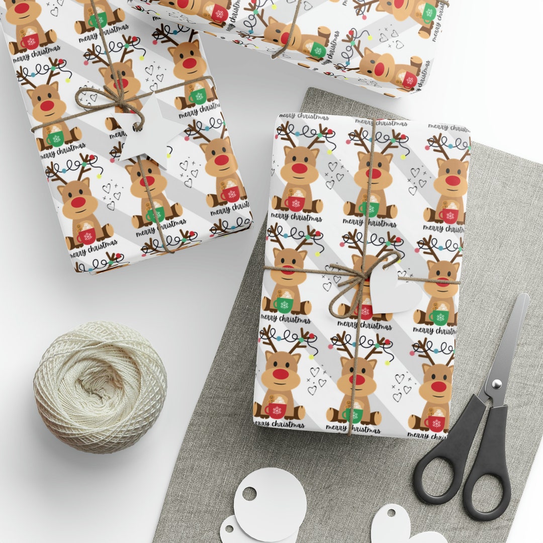 Rudolph Christmas Wrapping Paper - Etsy