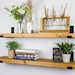 RUSTIC WOOD SHELF, Single Wall Shelf, Loft, Boho, Vintage, Industrial ...