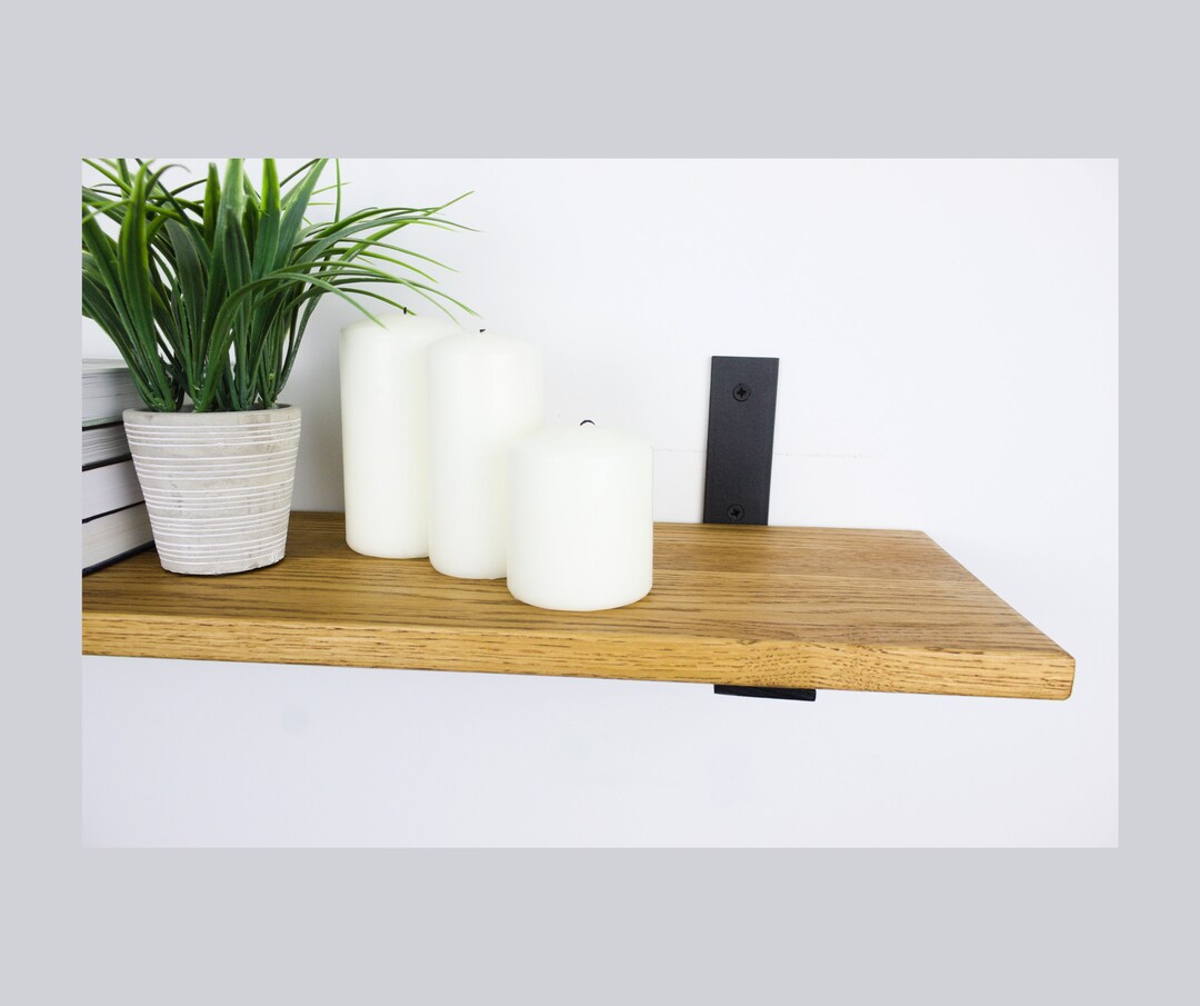 LOFT OAK SHELF, Single Wall Shelf, 20mm, Boho, Vintage, Industrial ...