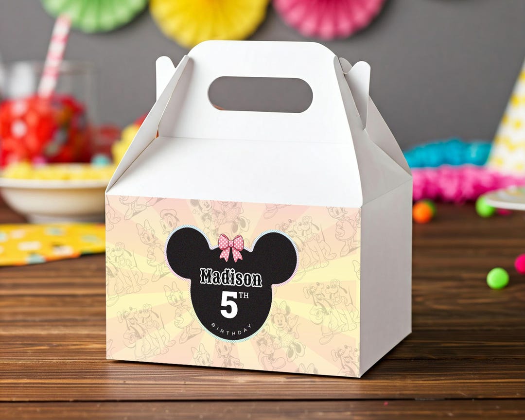 Gable Box Mickey Mouse Template, Gable Box Template, Mickey Mouse ...