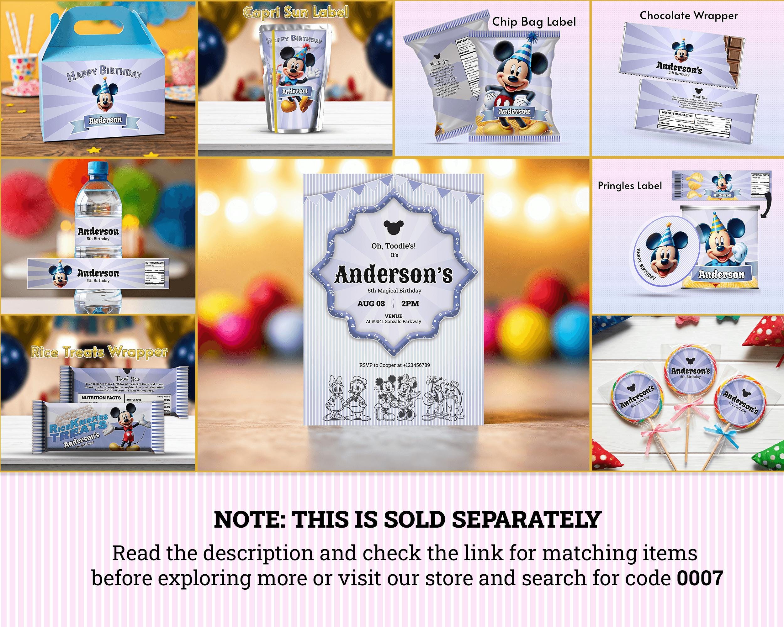 Mickey Mouse Chocolate Bar Label, Chocolate Wrapper Template for Minnie ...