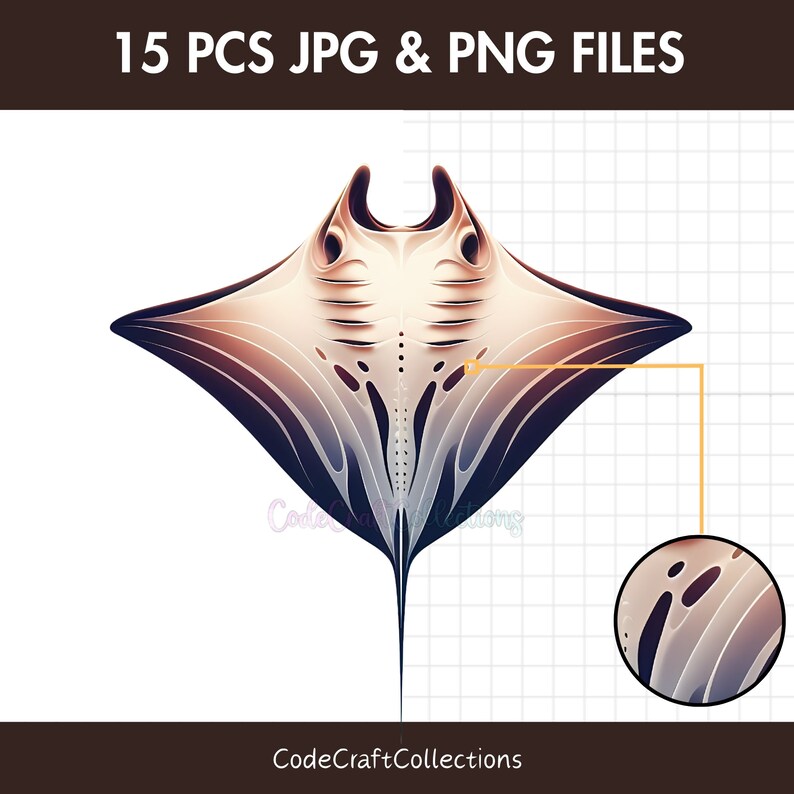 Manta Ray Clipart Marine Life, Marine Animal Sea Creatures Clipart ...