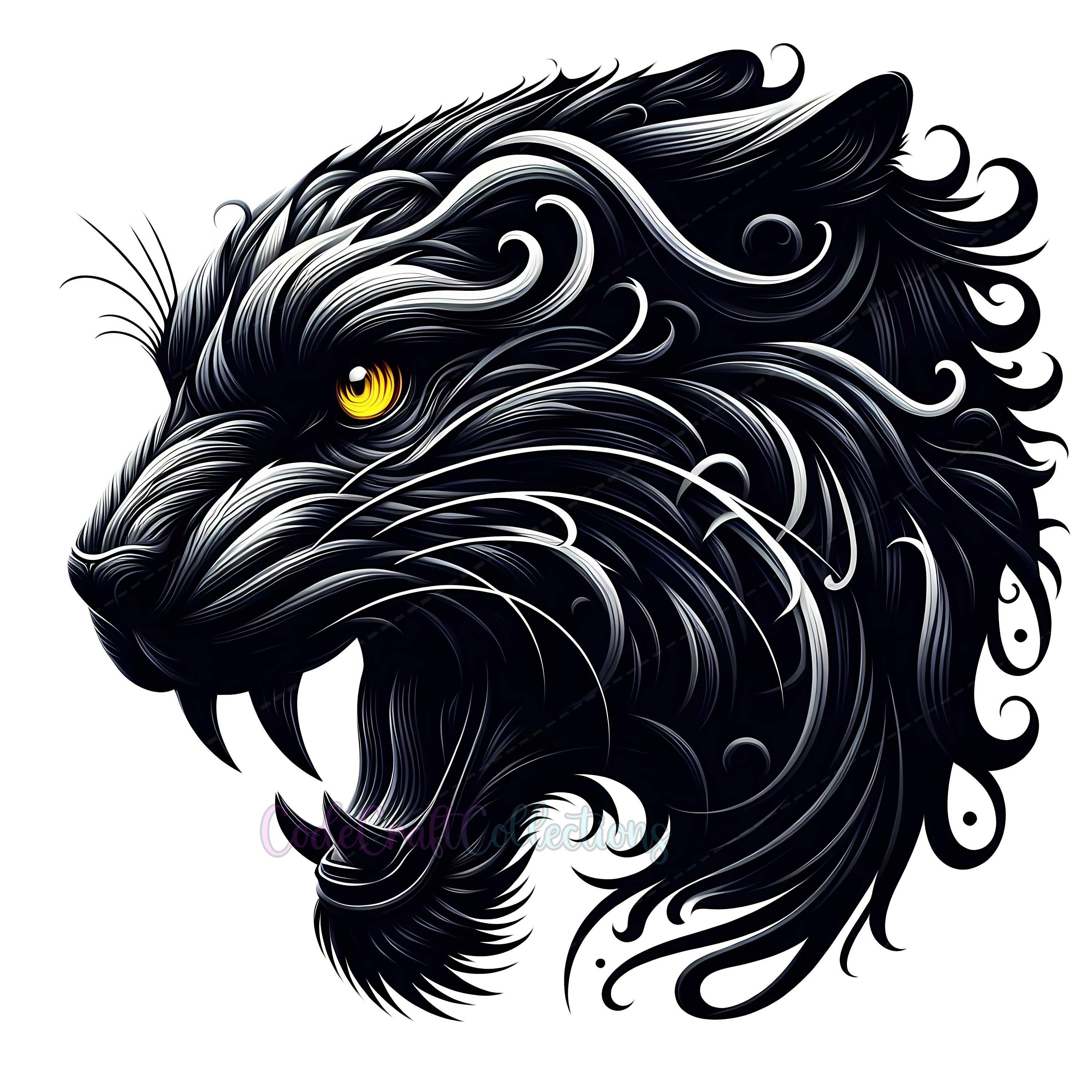 Black Panther Clipart Bundle 13 High-quality PNG Files Feline Graphics ...