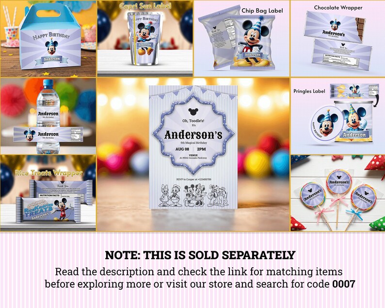 Mickey Mouse Invitation Oh Toodles for Minnie & Mickey Mouse Birthday ...
