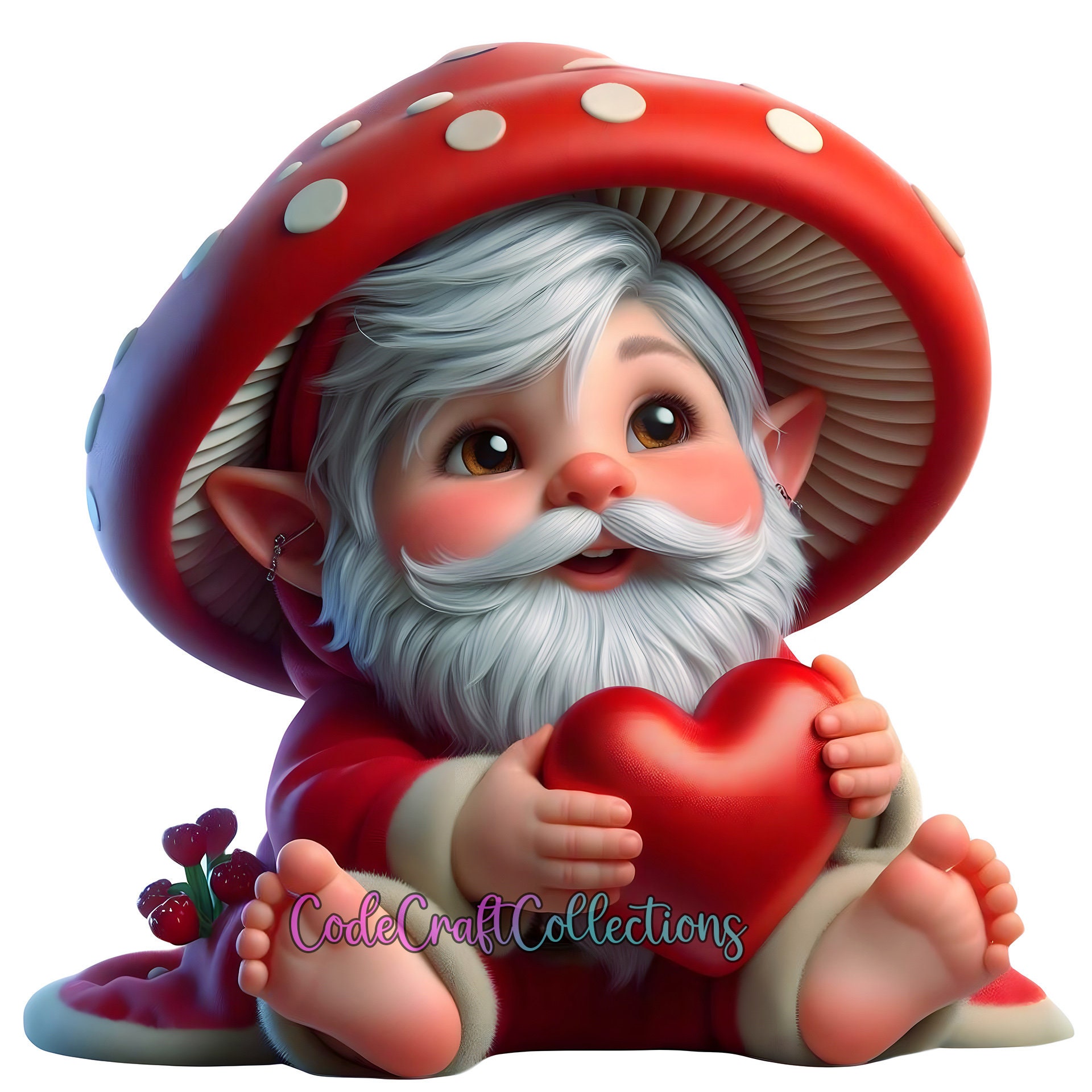 Valentines Gnome Clipart Bundle Set of 12 Adorable Gnomes Illustrations Cute Digital Art for ...