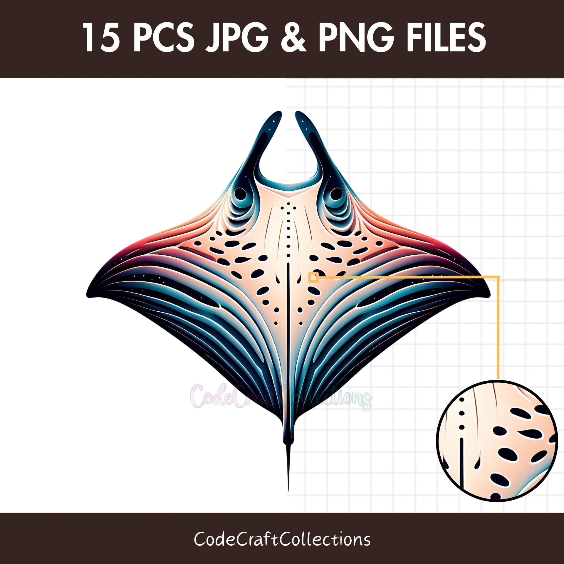 Manta Ray Clipart Marine Life, Marine Animal Sea Creatures Clipart ...