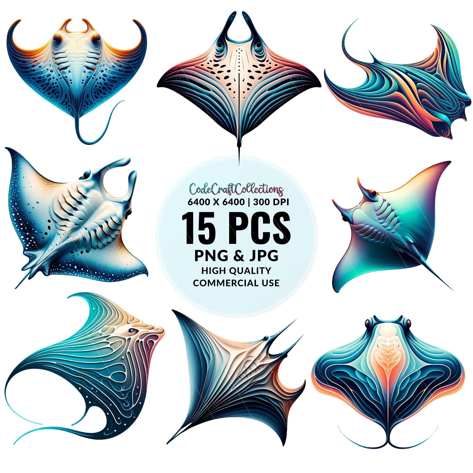 Manta Ray Clipart Marine Life, Marine Animal Sea Creatures Clipart ...