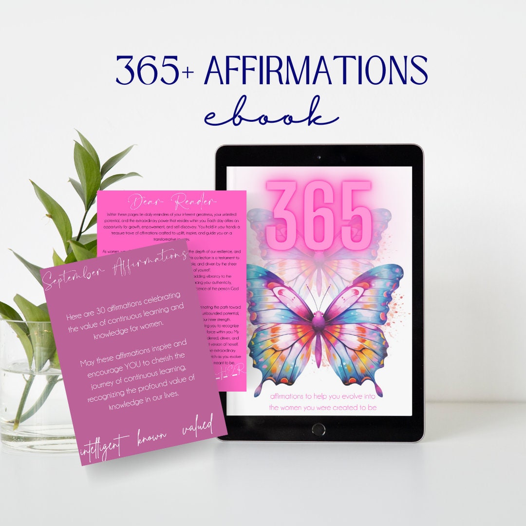 365 Affirmations, New Year Positive Affirmation, Positive Words, Gift ...