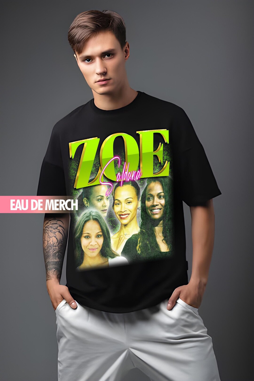 ZOE SALDANA TEES / Zoe Saldana Vintage Shirt / Zoe Saldana 90s Tshirt ...
